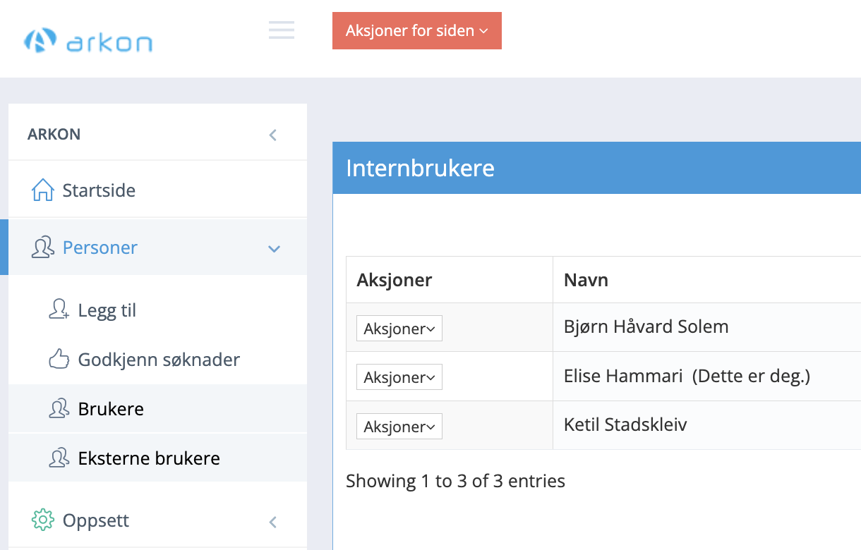 Opprette ny bruker - arkon.no